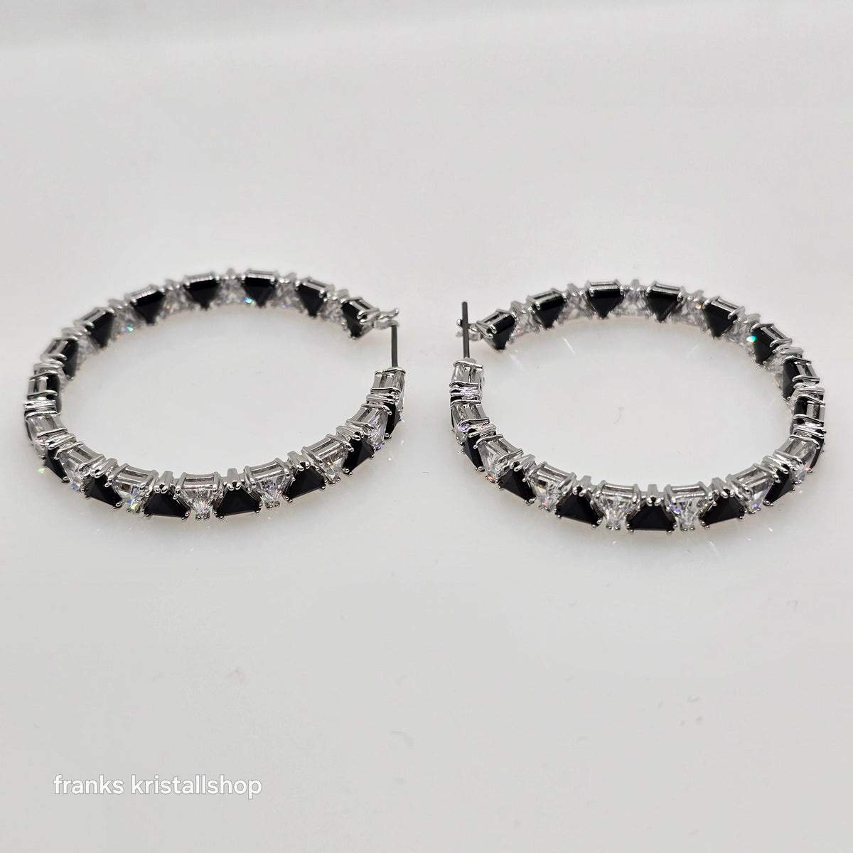 SWAROVSKI Ortyx Kreolen Schwarz/Weiß, Rhodiniert 5616911 – Franks ...